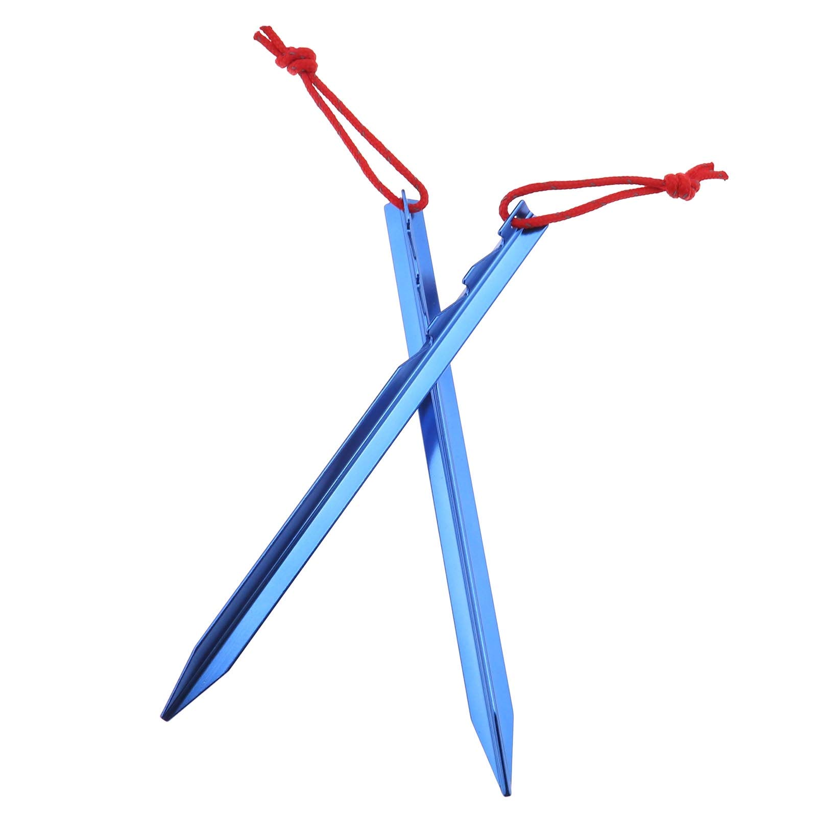 Create idea 20Pcs Ground Outdoor Hiking Camping Tent Peg Portable Stakes Tent Nail Titanium Alloy Blue