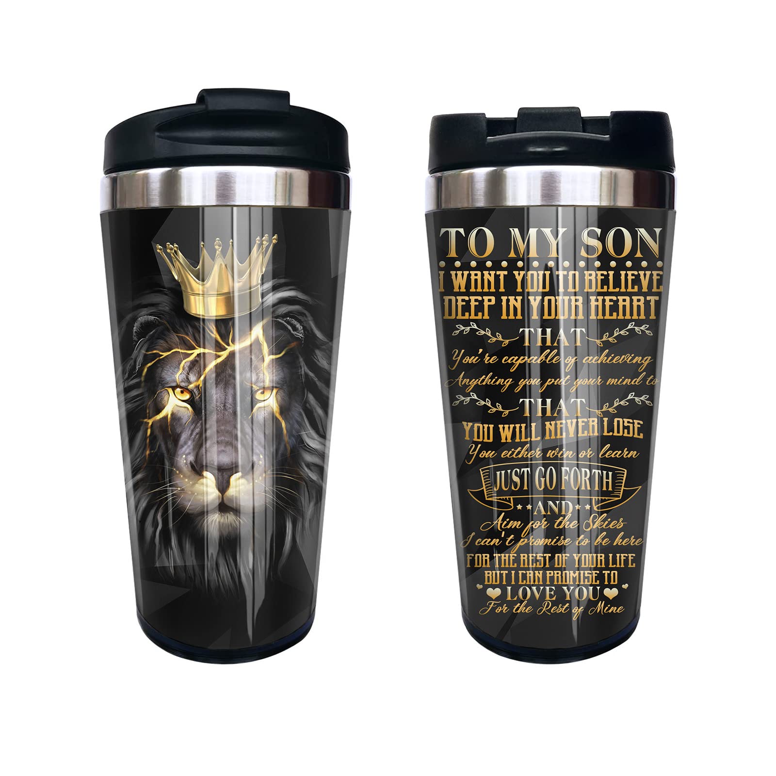 Fusui Gifts for Son, Son Gifts from Mom, Son Gifts, Gift for Son, Birthday Gifts for Adult Son from Mom Dad, Adult Son Gift Ideas, College Graduation Gifts for Grown Son, to My Son Tumblers 15oz 1Pc