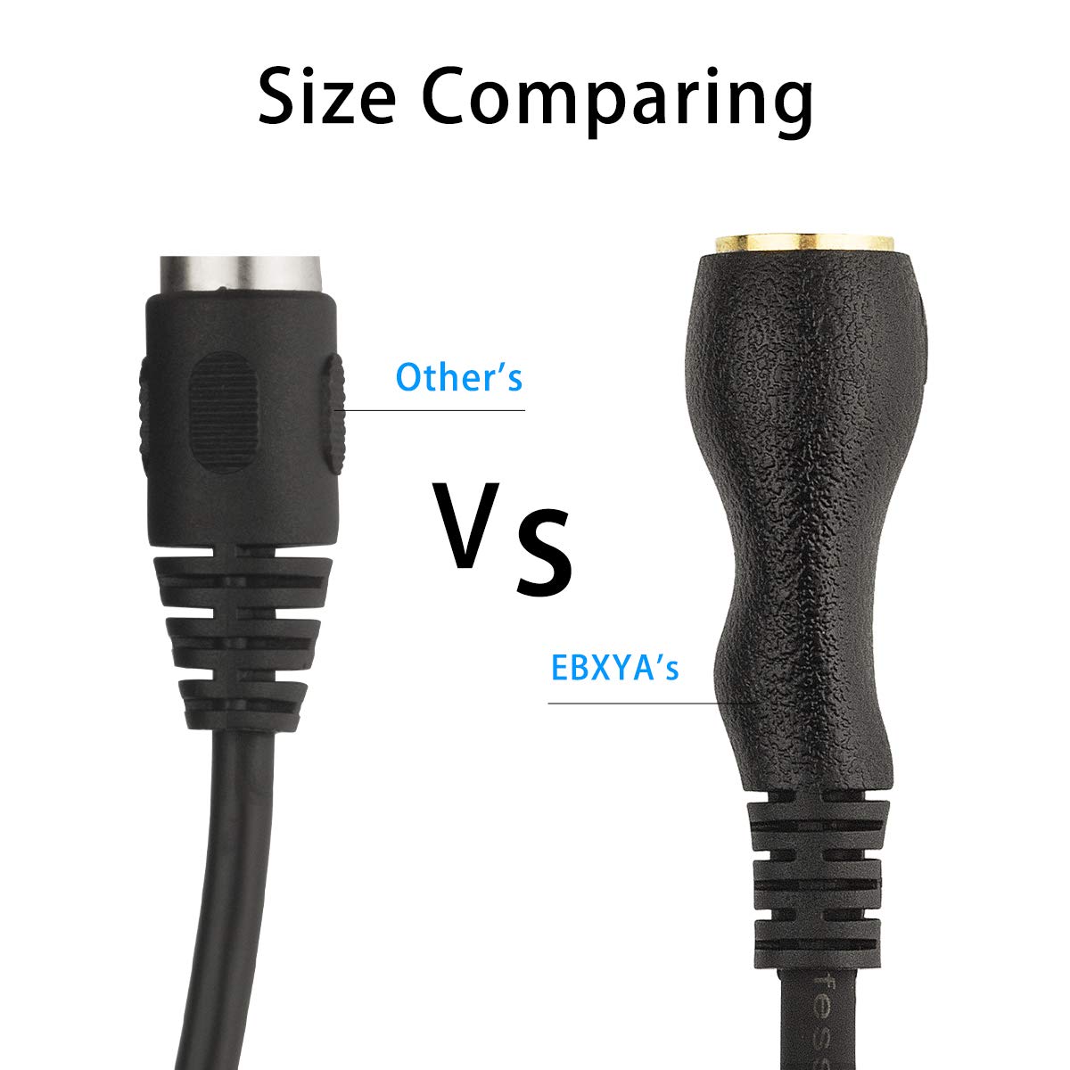 EBXYA MIDI Y Splitter Cable - 5 Pins Din MIDI Male to Dual Female Cable, 3 Feet 2 Packs