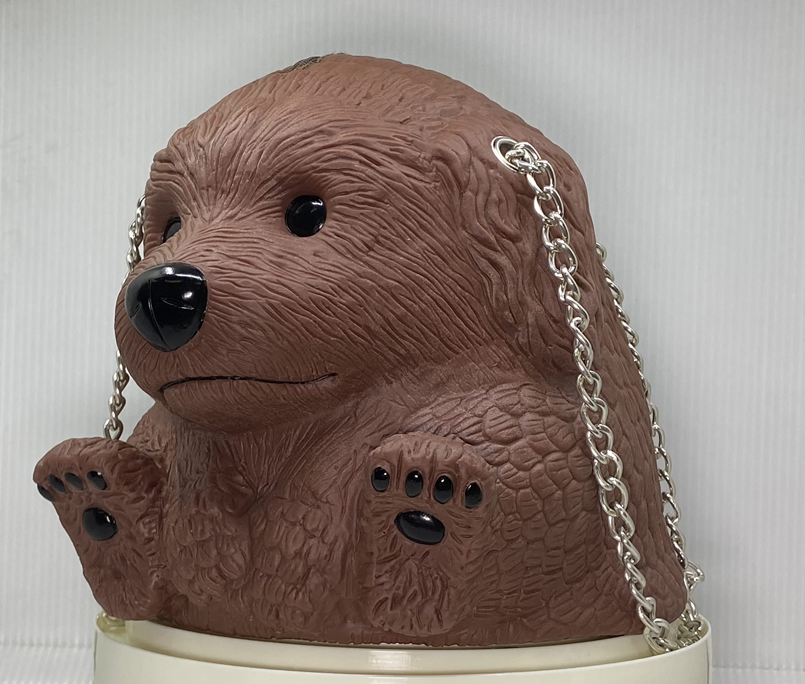 DECCA C. Adorable Brown Toy Poodle Purse Puppy Chain Handbag Funny Novelty.
