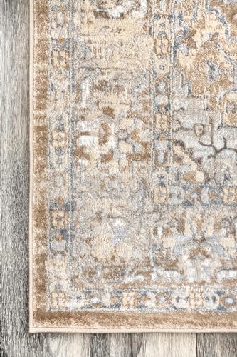 nuLOOM Vintage Medallion Thea Area Rug, 6' 7" x 9', Beige