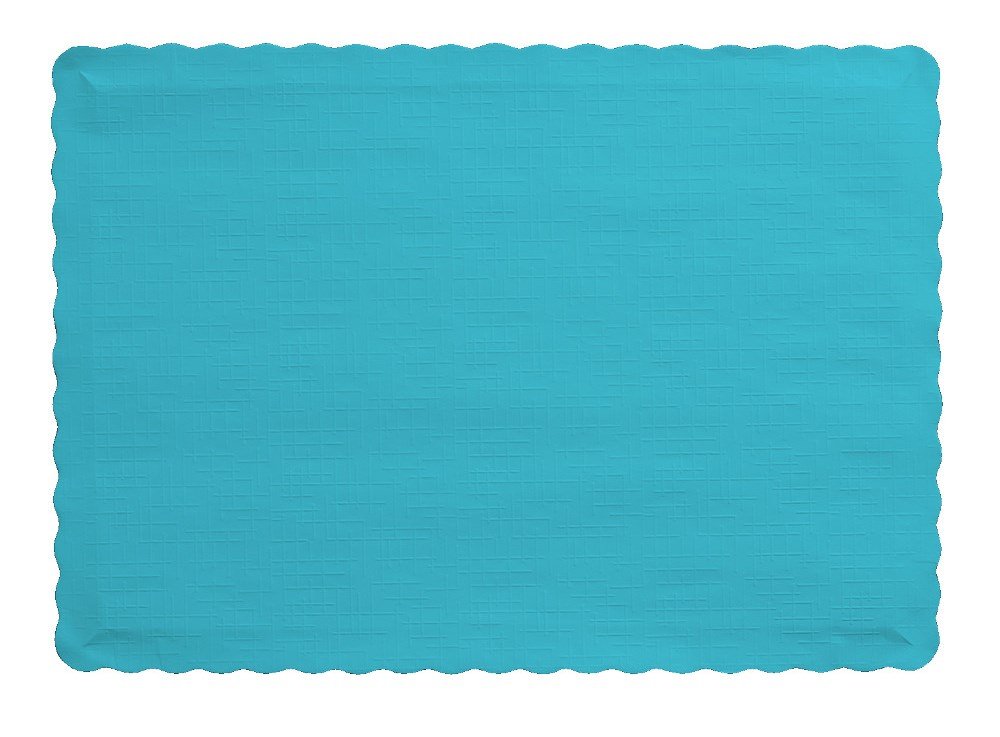 Creative Converting Touch of Color Paper Placemats, 9.45 x 13.25 inches, Bermuda Blue