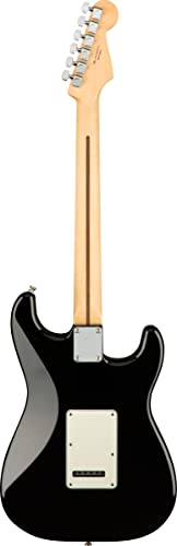 Fender Player Left-Handed StratocasterĀ® - Black Bundle w/Premium Tweed Case, Cable, Tuner, Strap, Strings, Picks, and Austin Bazaar Guitar Essentials DVD