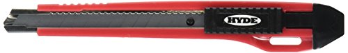 Hyde Tools 42045 Hyde Auto Utility Knife with 1-Piece Positive Lock, 9 Mm, Stainless Steel