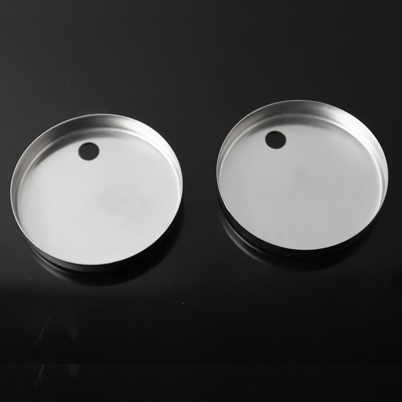 RecDec 6 Pack Stainless Steel Cover Top Dust Cap for Toilet Seat Bolts and Screws Quick Release Top Hinge Fixings Bidet Replacement Parts 45mm 55mm 60mm 3 Sizes