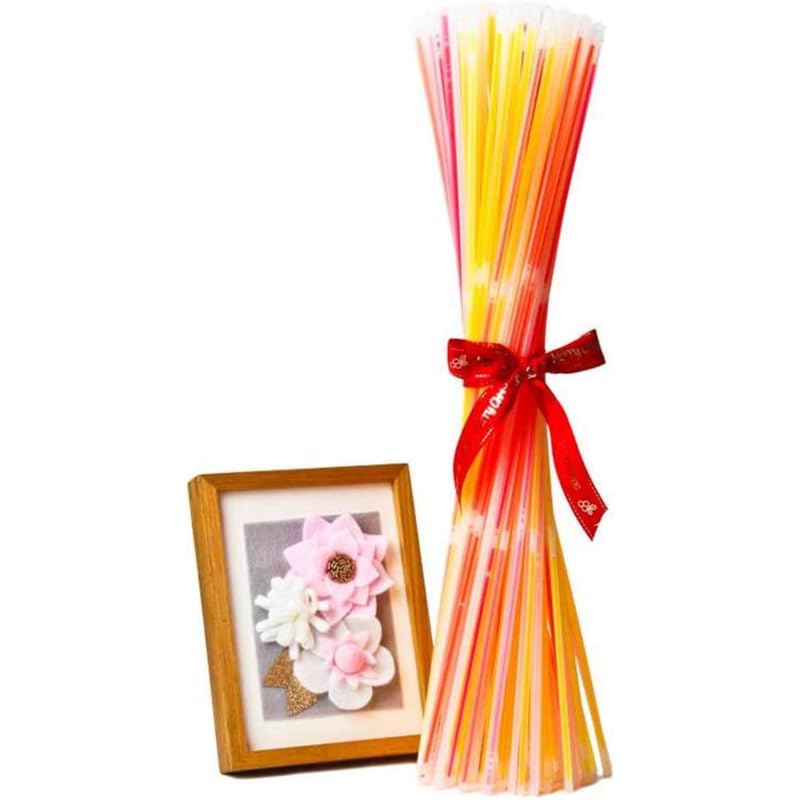 Glow Fever Glowsticks Bulk - 22β Glow Necklaces and Bracelets Party Pack Neon Light Sticks with Connectors - DIY Glowsticks for Concert, Wedding, & Birthday by Party Dragon - Pink, 100 ct