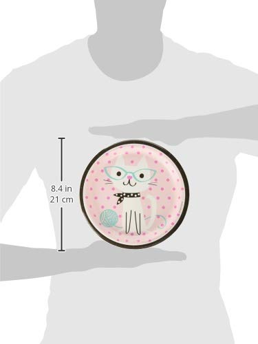 Creative Converting Purr-Fect Party Paper Dinner Plates Party Supplies, Multicolor, 9"