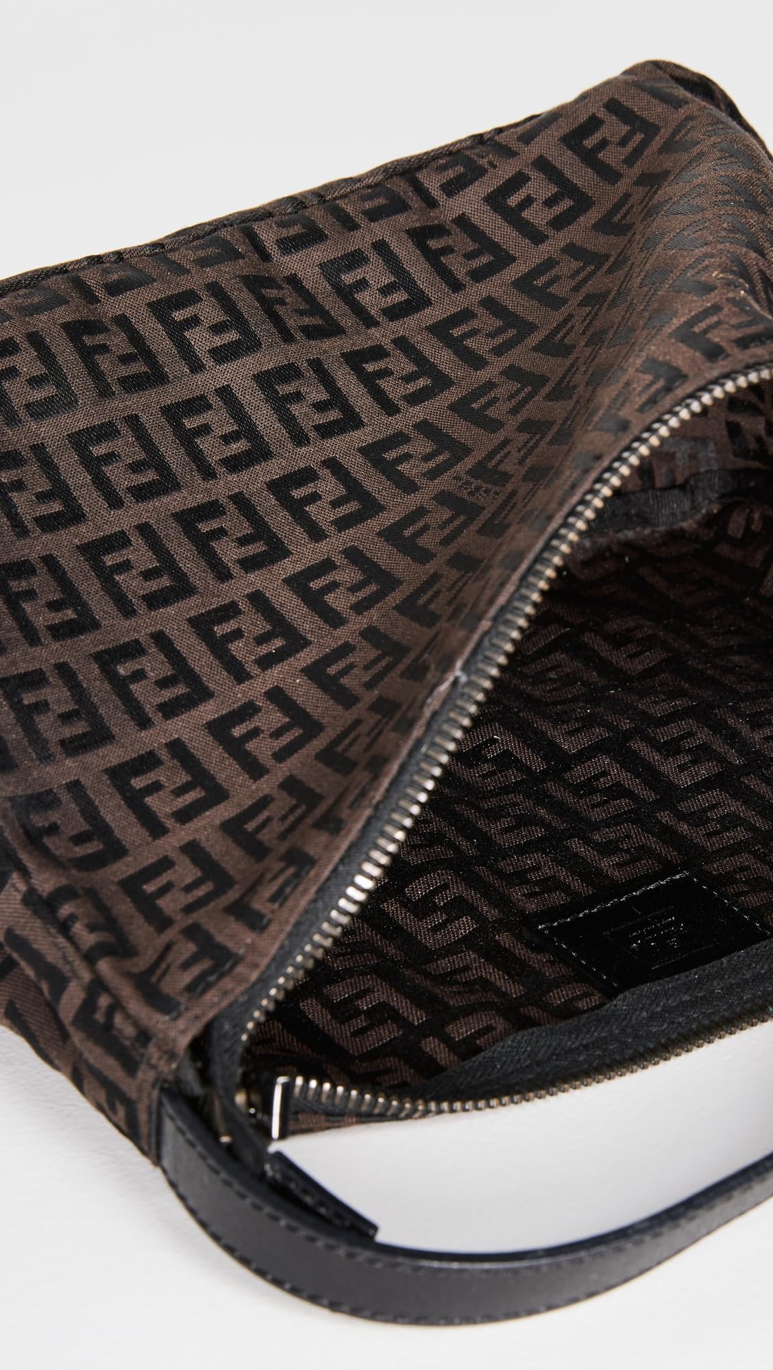 FENDI Women's Pre-Loved Top Handle Zucchino, Brown, One Size