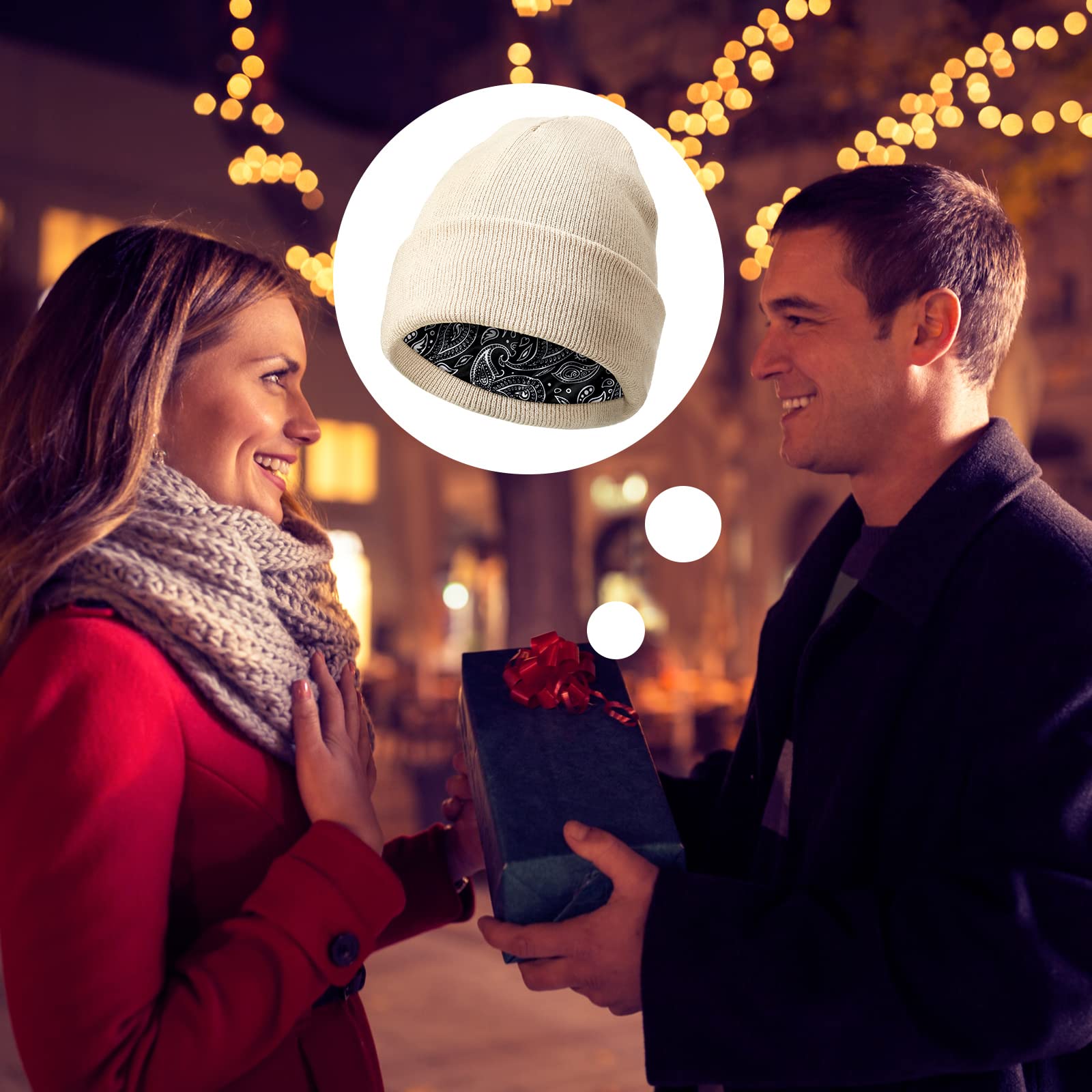 Eurzom 3 Pcs Winter Satin Lined Beanie Hat Warm Cuffed Plain Satin Hat Winter Knit Cap with Lining for Men Women Girls Boys (Dark Gray, Brown, Beige)