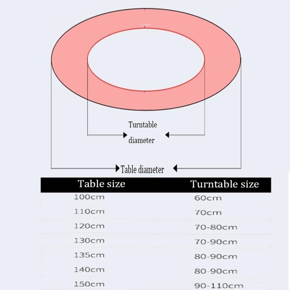 DOUKI Large Glass Lazy Susan Round Tabletop Rotating Tray 39 Inch Turntable Rotating Serving Tray For Dining Table Serving Plate, Swivel Assist System (Color : Clear, Size : 24inch(60cm))
