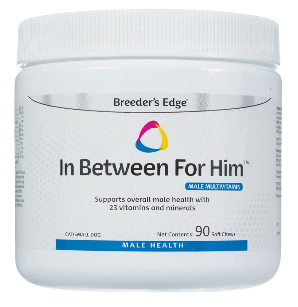 Revival Animal Health Breeder's Edge in Between for Him, Male Multivitamin for Cats/Small Dogs- 90 ct