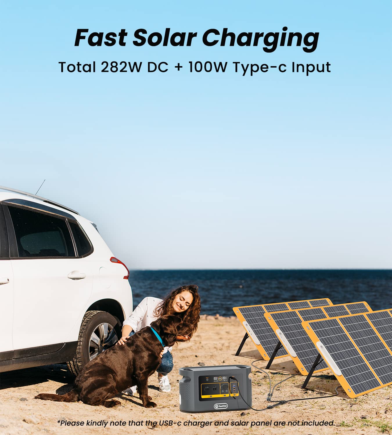 FF FLASHFISH Portable Power Station, 1008Wh/315000mAh LiFePO4 Battery Pack, UPS Solar Generator With 1200W (Peak 2000W) AC Outputs, 100W USB-C, Backup Power CPAP Battery For Camping Home Blackout