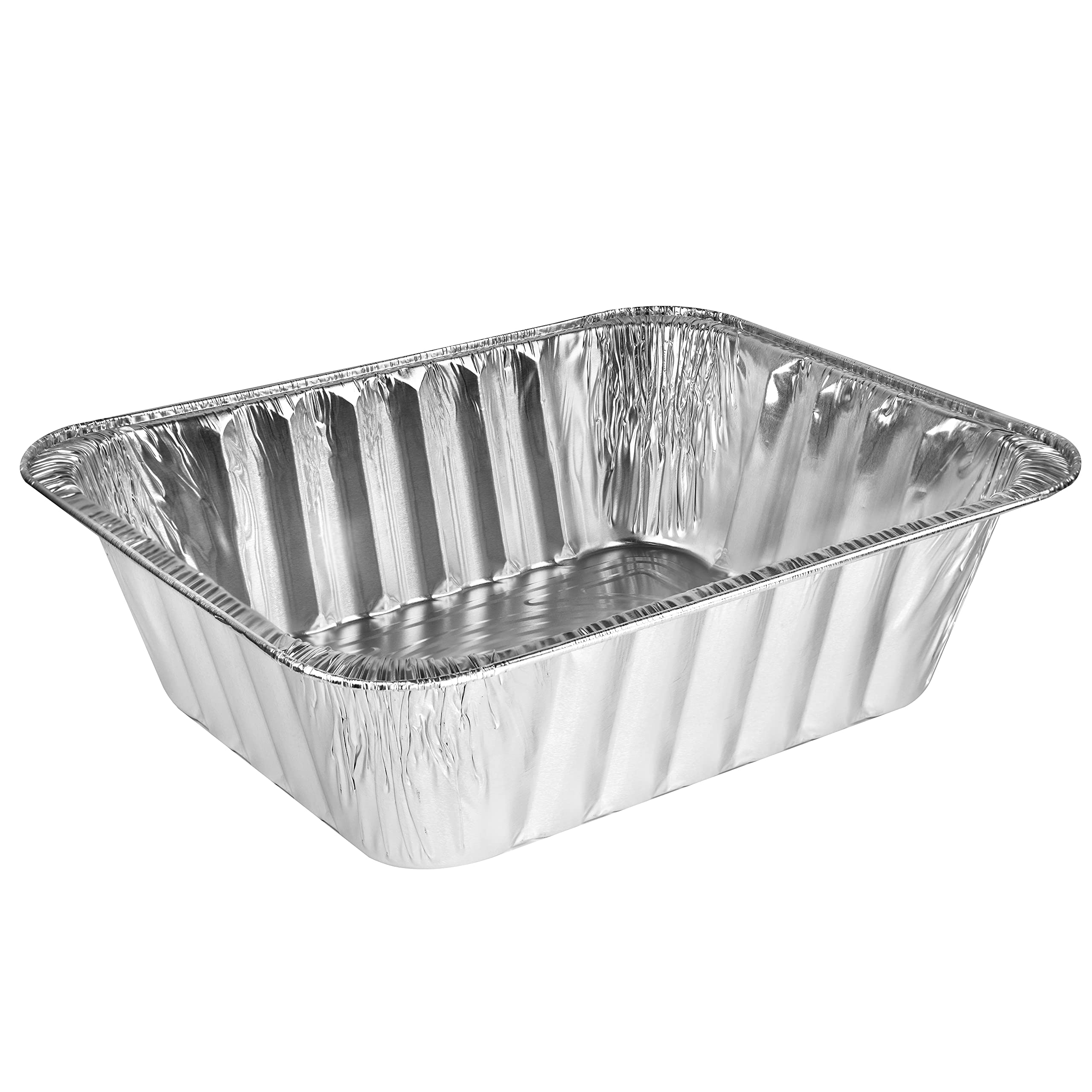 NYHI 9'' x 13β 4 Inches Deep Aluminum Foil Pans 20 Pack Durable Disposable Grill Drip Grease Tray Half Size Extra Deep Steam Pan and Oven Buffet Trays Food Containers for Catering Baking Roasting