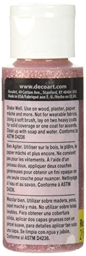 DecoArt Craft Twinkles Paint, 2-Ounce, Sparkling Pink