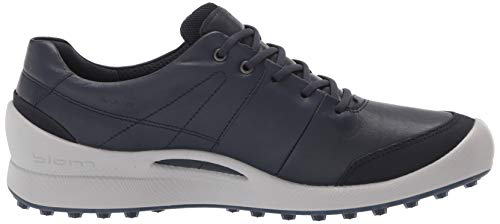 ECCO Women's Biom Hybrid Hydromax Water-Resistant Golf Shoe, Marine/Buffed Silver/Night Sky, 9-9.5