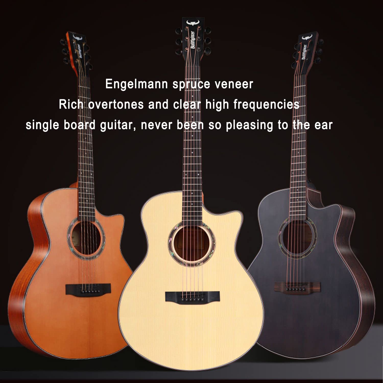 GX.KNIFE Veneer Acoustic Guitar, Beginner 41" Spruce Acoustic Guitar, with Instructional Starter Guitar Kit Gig Bag, Extra Strings,J d36a