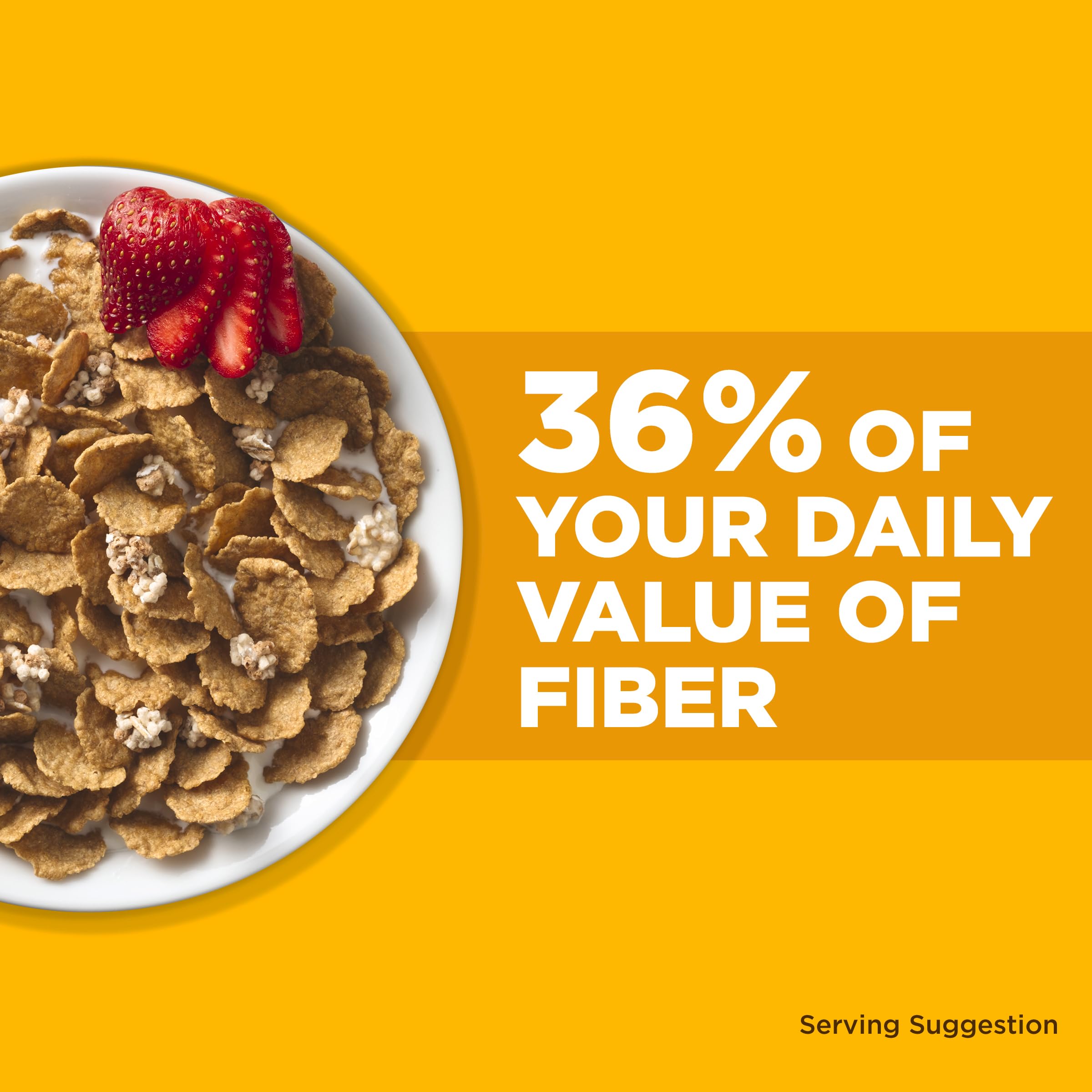 Fiber One Honey Clusters Breakfast Cereal, Fiber Cereal Made with Whole Grain, 17.5 oz