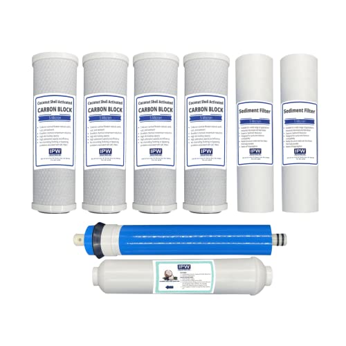 IPW Industries Inc Alpha Universal 5-Stage Under Sink Reverse Osmosis Annual Replacement Filter Kit, Mixed Color