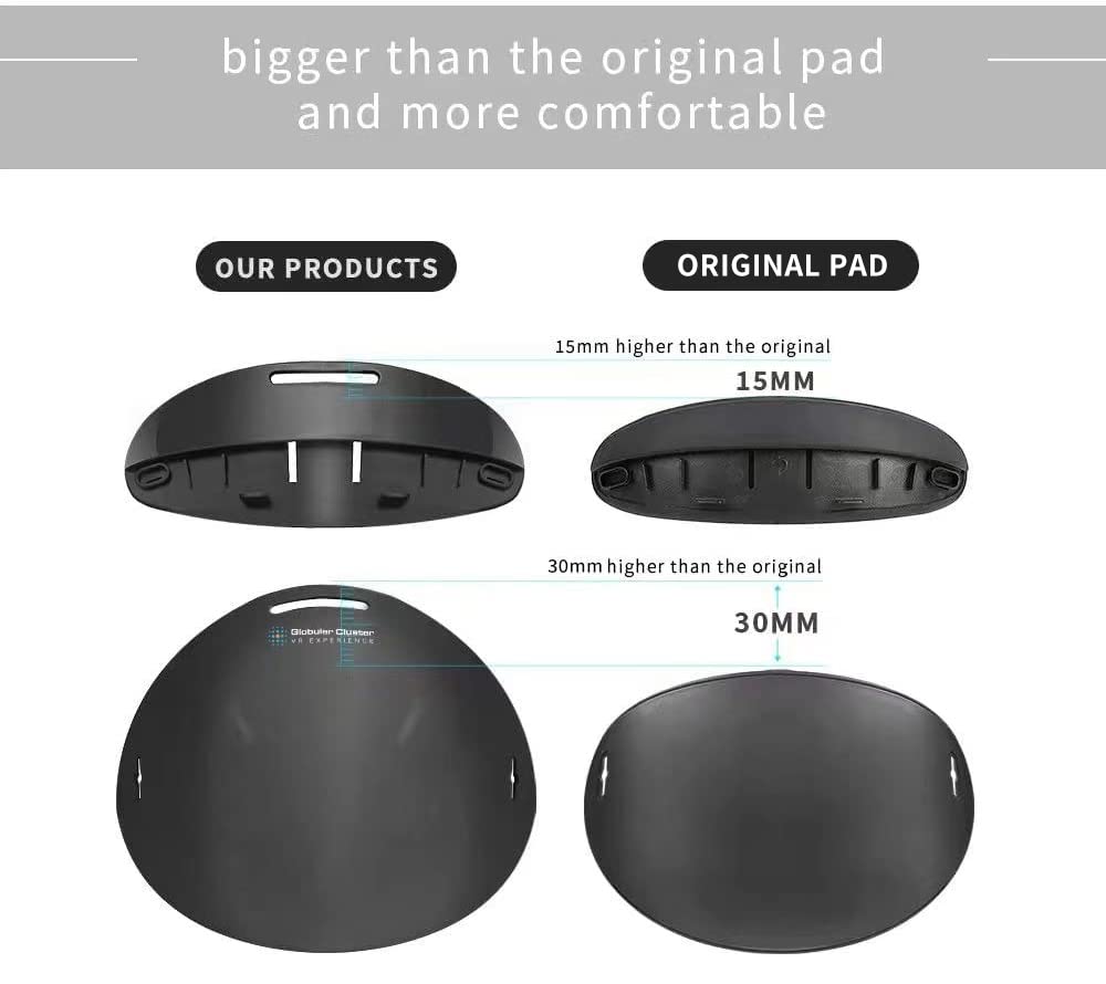 Globular Cluster Comfortable Kit Compatible with Meta Quest Pro-Soft and Bigger Forehead Pads and Rear Pads with Top Strap Added