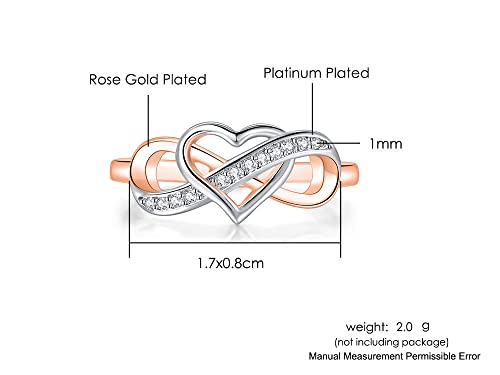 Drahwal Infinity Love Band Ring,Celtic Love Knot Symbol Forever Endless Promise Ring Wedding Engagement Band for Women