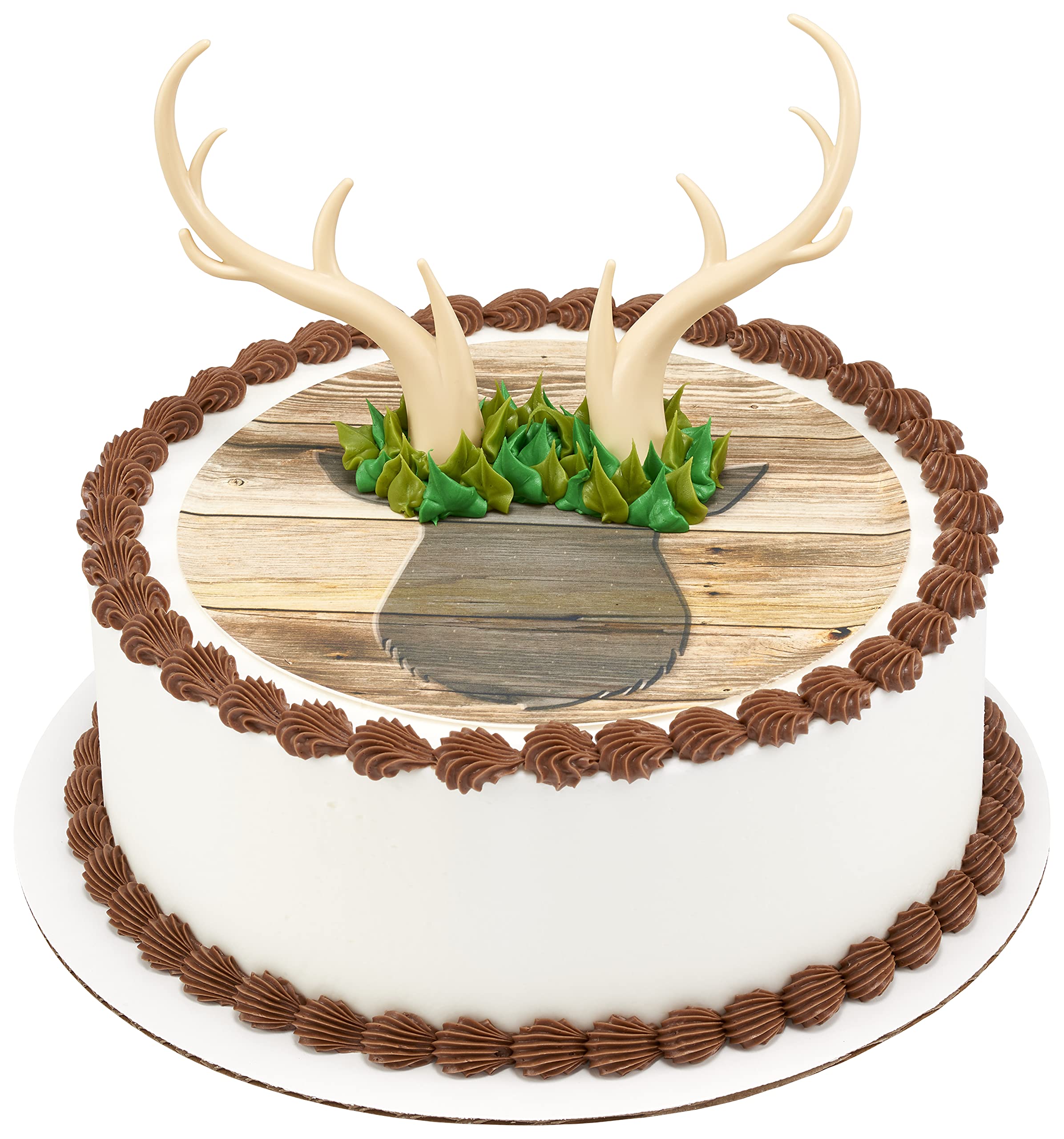 DecoSet® ANTLERS CREATIONS Cake Topper for Birthdays and Parties, DecoPac Cake Decorating 2-Pc Decorations Set