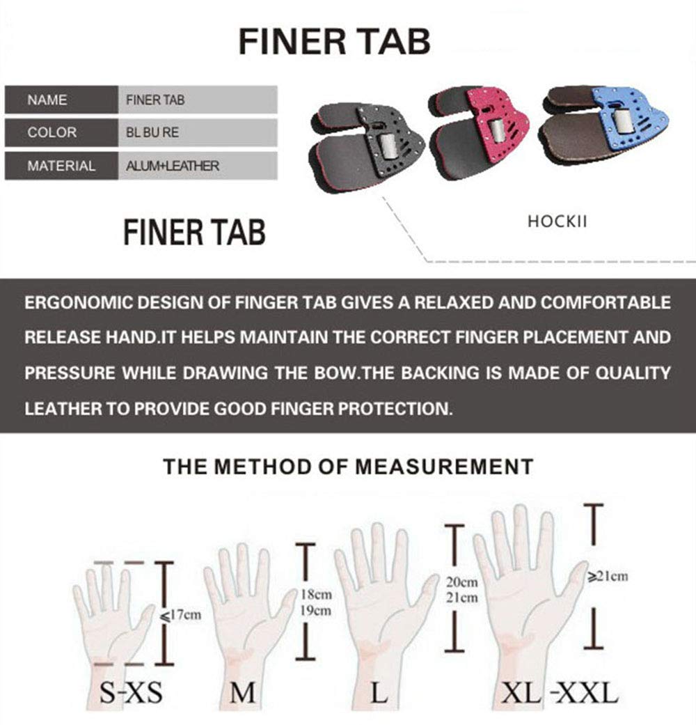 DECUT Archery Finger Tab HOCKII Right Handed Archery Finger Guard Protection Pad Glove Tab for Bow Finger Protector