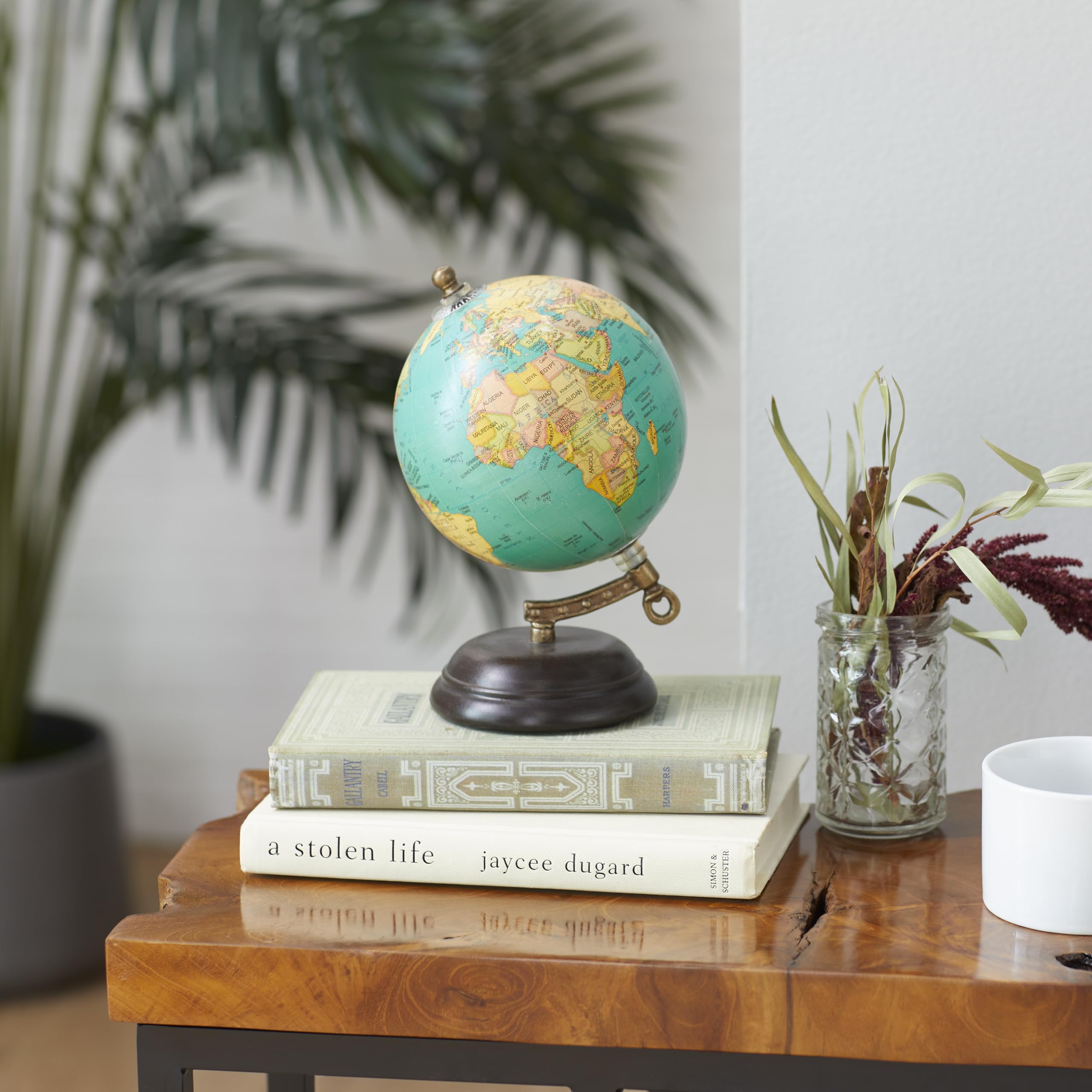 Deco 79 Metal Globe, 5" x 5" x 8", Green