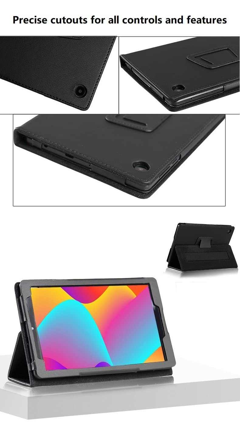 HONIEH PU Leather Case for TCL TAB 8 LE 8 inch 2023 Tablet Case Folding Stand Hand Strap Cover Compatible with TCL Tab 8 LE 9137W