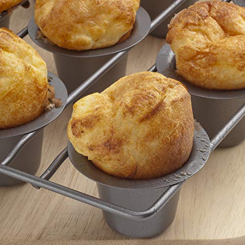 Fox Run Pop-Over Pan, 6 Cup, Grey