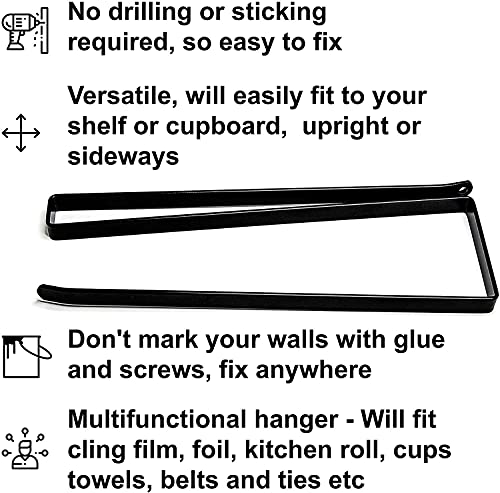 Kitchen Paper Roll Holder Paper Towel Rack Dining Table Kitchen Paper Roll Holder Vertical Paper Towel Storage Rack ( Color : Black )
