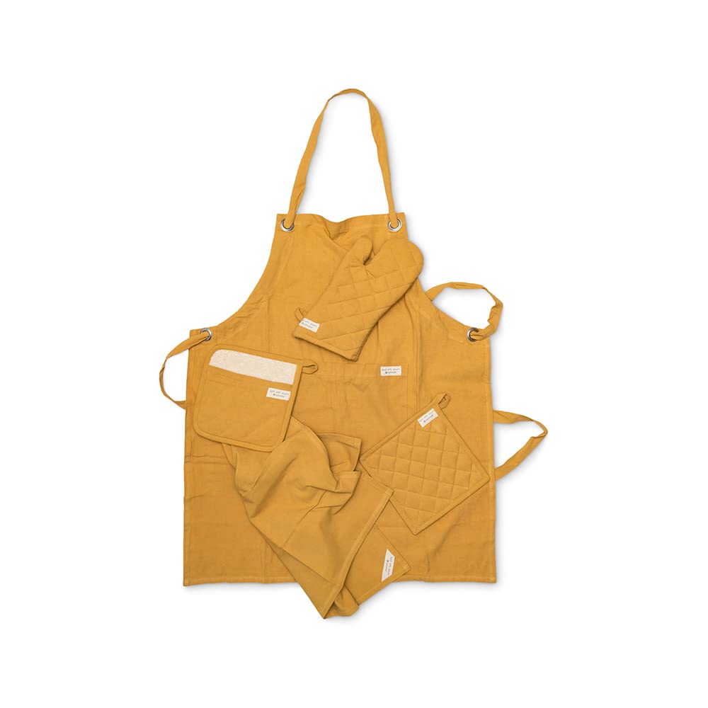 Full Circle Kind Collection Plant-Dyed Organic Cotton, Oven Mitt, Turmeric
