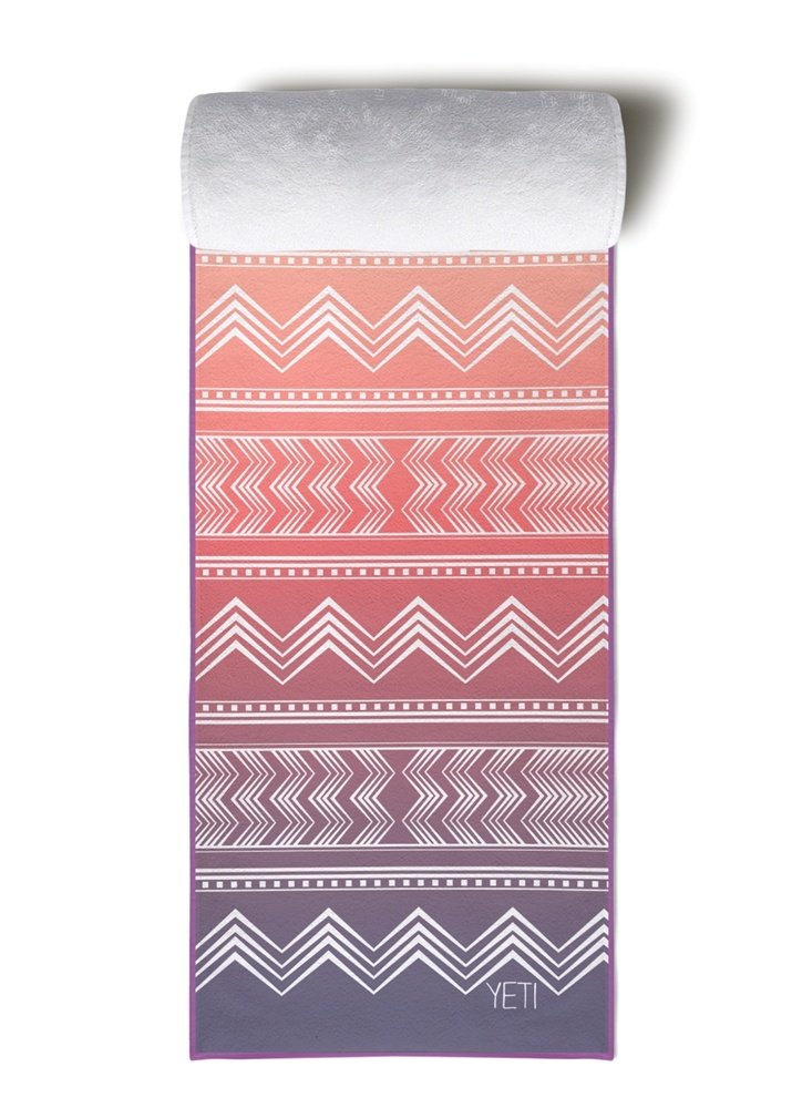 YETI YOGA Non-Slip Yoga Towel Highly Absorbent Eco-Friendly Lightweight Washable Non-Toxic Yoga Mat Towel for Men and Women, 72 Inches Long