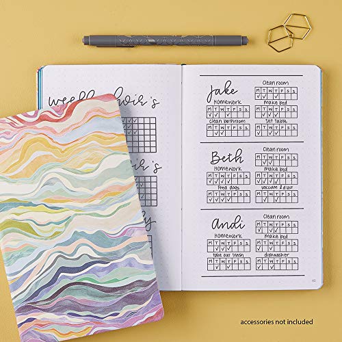 Erin Condren 5" x 8" Softbound/Soft Cover Notebook & Journal (Dot Grid) - Layers Colorful Cover and Layflat Binding Design. 124 Pages of Thick 80# Mohawk Paper