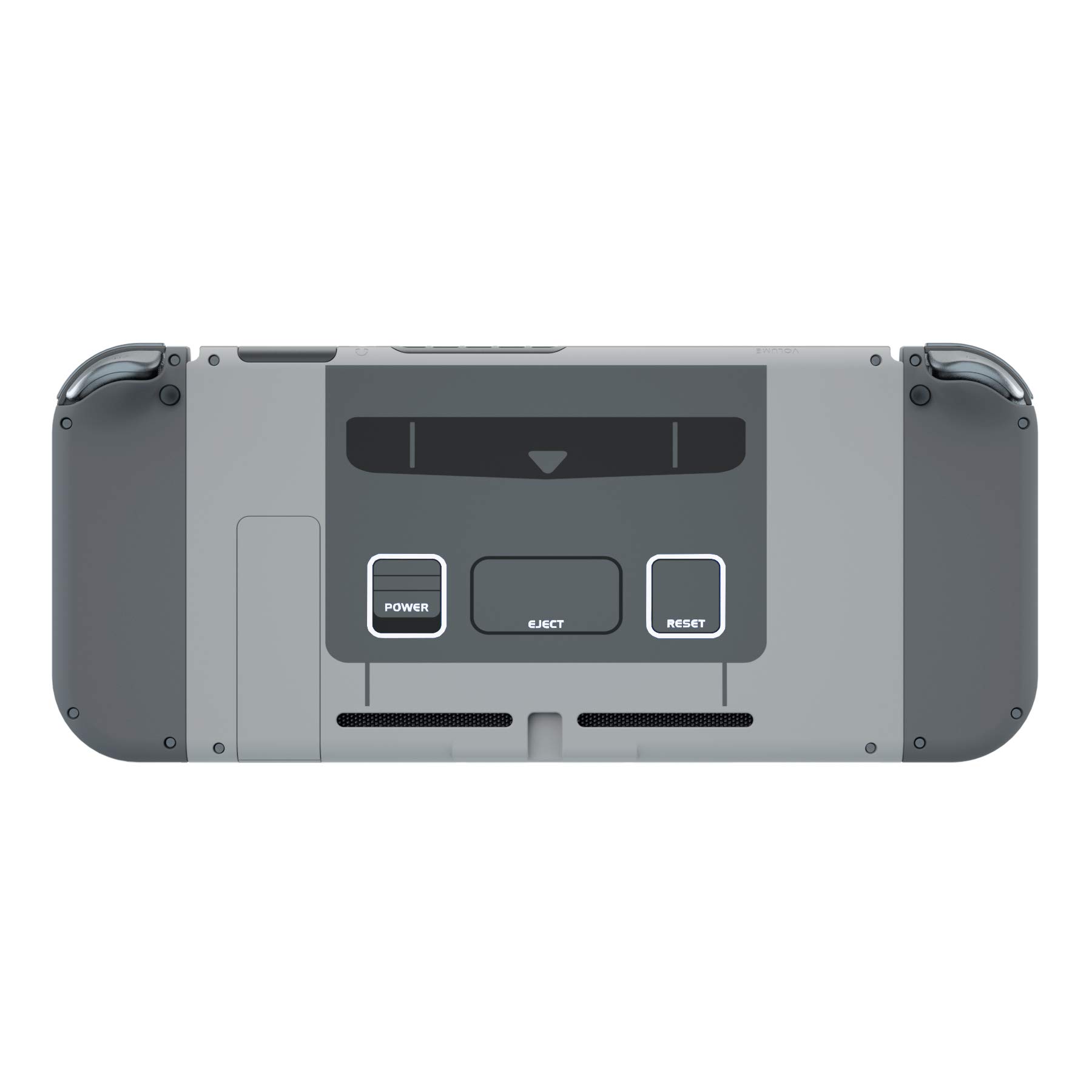 eXtremeRate DIY Replacement Shell Buttons for Nintendo Switch, Soft Touch Back Plate for Switch Console, Housing with ABXY Direction Buttons for Joycon Handheld Controller - SFC SNES Classic EU Style