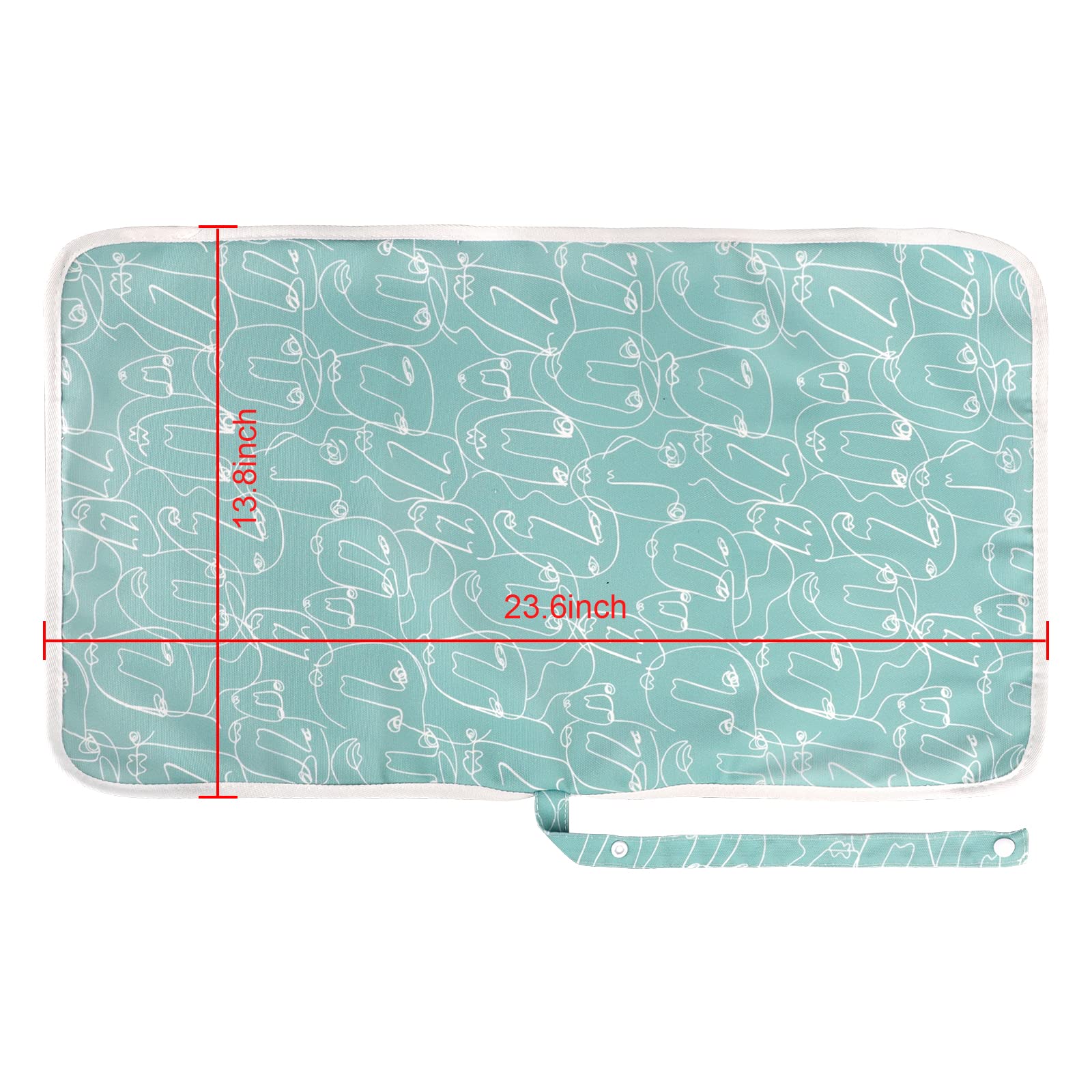 GREUS Portable Changing Pad,Reusable Baby Diaper Changing Pad Waterproof Travel Baby Changing Mat Foldable Baby Pad for Newborn Kids
