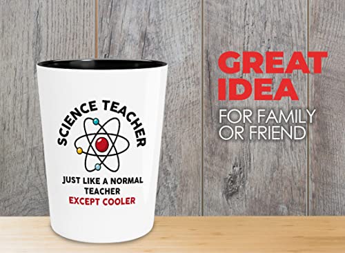 Flairy Land Scientist Shot Glass 1.5oz - Science Teacher - Chemist Mathematican Technologist Laboratory Analyst Data Knowledge Chemical Worker