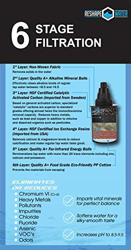 Reshape Water Pitcher Filter Replacement Cartridge (2 Pack)