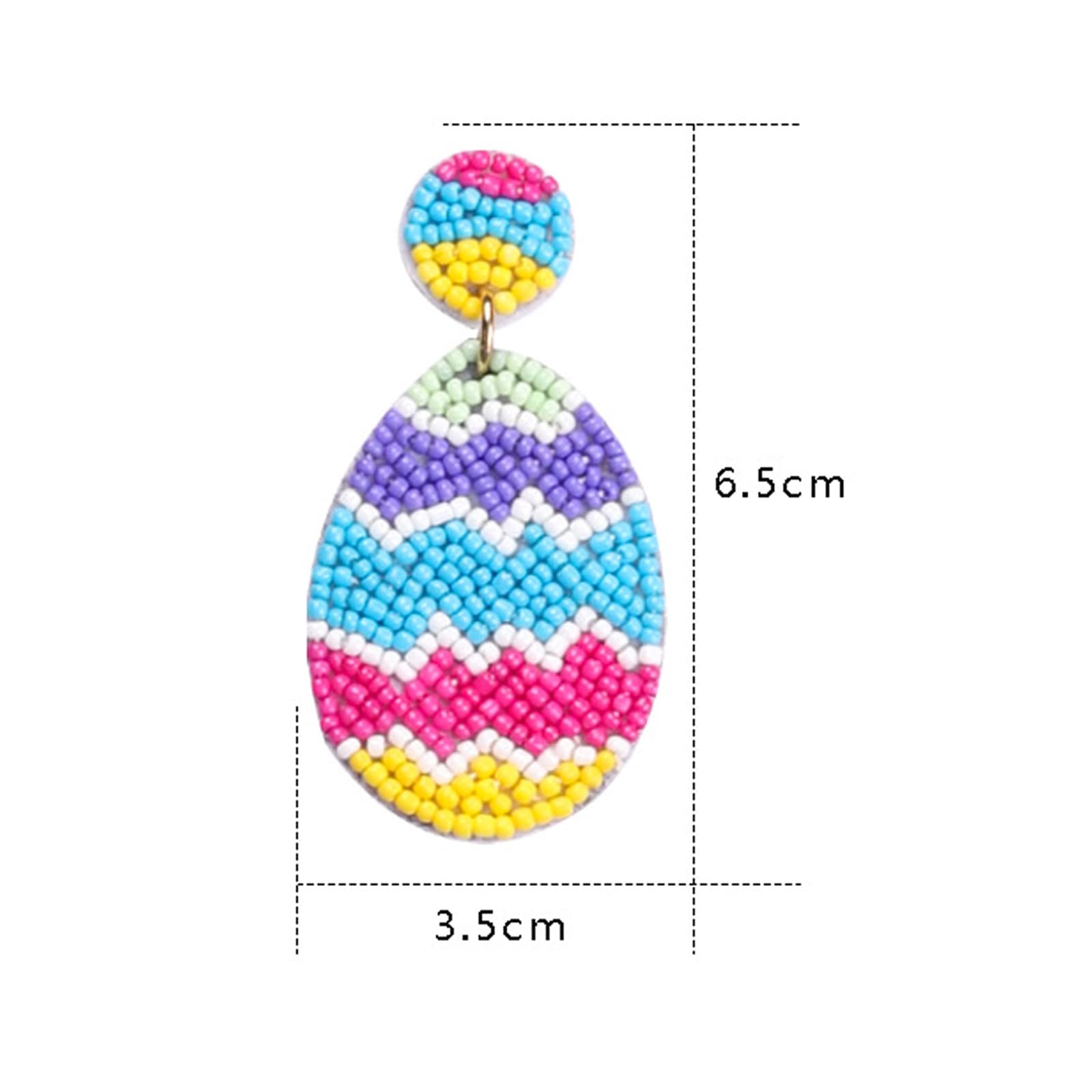 Easter Egg Earrings for Women,Easter Beaded Earrings for Women,Handmade Colorful Bead Earrings,Beaded Statement Dangle Earrings,Easter Egg Dangle Earrings,Easter Jewelry for Women Easter Day Gift