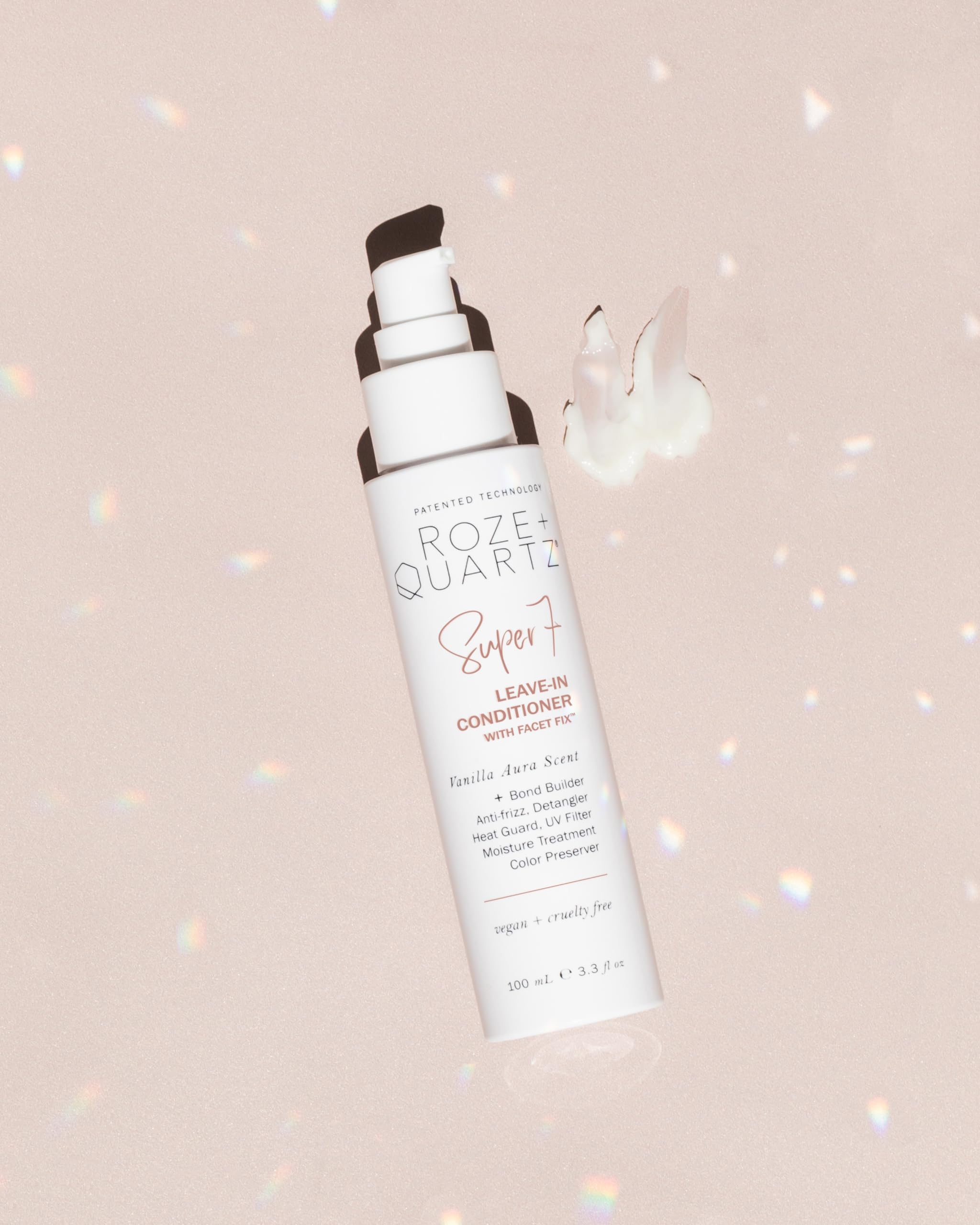 Roze + Quartz® Super 7 Leave-In Conditioner • Seven Benefits for All Hair Types (3.3oz)