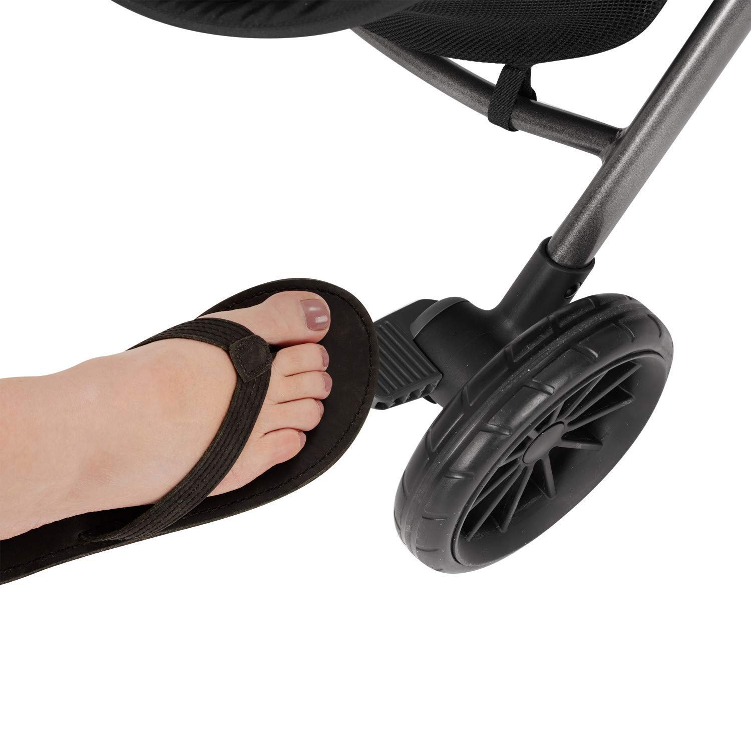 Evenflo Aero Ultra-Lightweight Stroller, Self-Standing Compact Folding Design, 2 Mesh in-Seat Pockets, Large Storage Basket, Flex-Hold Parent Cup-Holder, 50-Pound Capacity, Easy Storage, Lark Black
