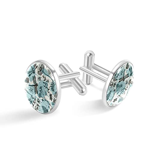 Dragonflies Butterfly Insect, Cufflinks and Studs Set for Tuxedo Shirts Business Wedding