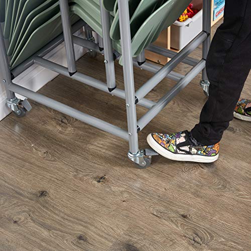 ECR4Kids The Surf Storage Rack, Stores 10 Portable Lap Desks, Flexible Seating, Silver