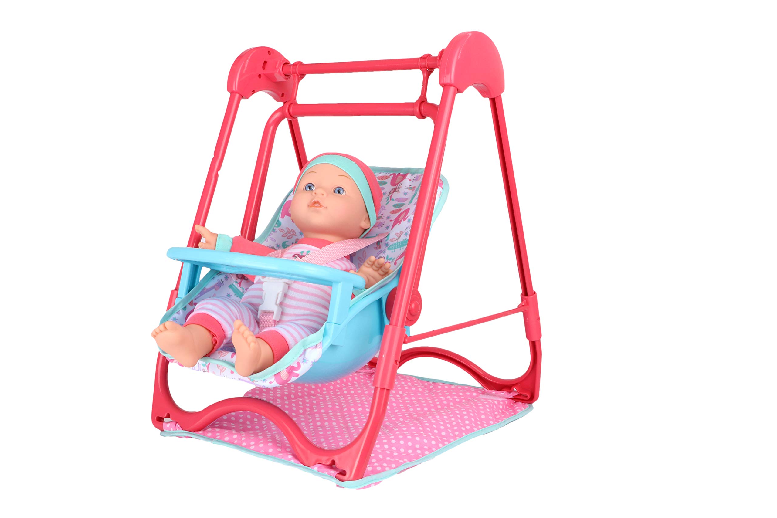 Dream Collection, Baby Doll 4-in-1 High Chair Play Set - Lifelike Baby Doll and Accessories for Realistic Pretend Play, Posable Soft Toy - 12β