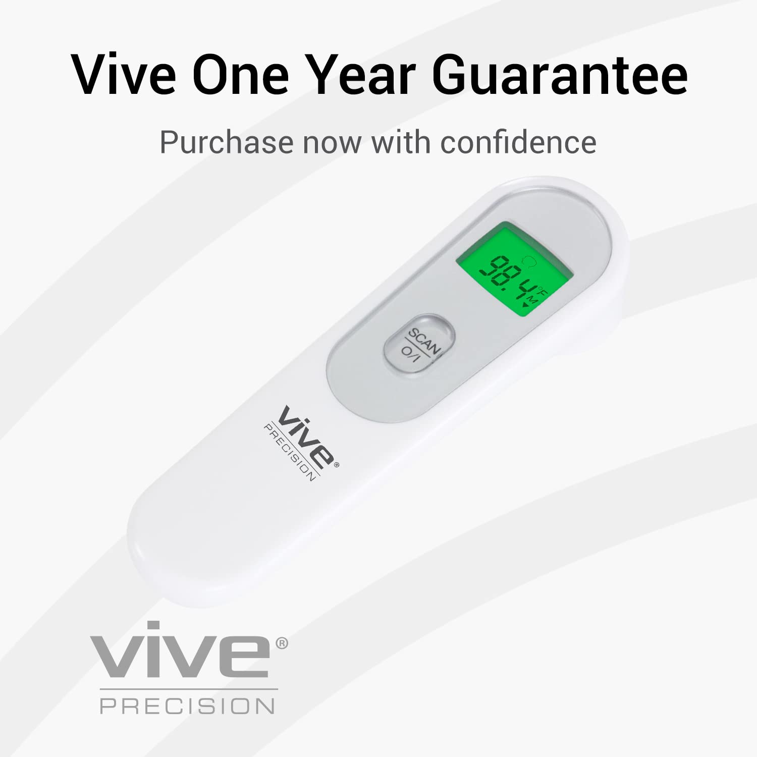 Vive Temporal Forehead Thermometer Scanner for Adults, Kids & Babies - No Touch Medical Grade Infrared Digital Temperature Thermometer for Head, Ear & Fever - Touchless Instant Thermal Temperature Gun