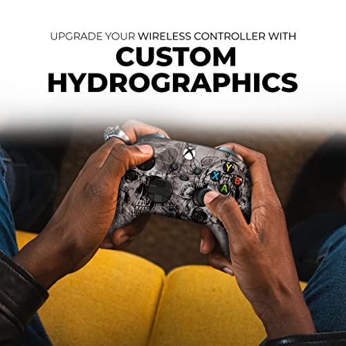 DreamController Skull Custom X-box Controller Wireless compatible with X-box One/X-box Series X/S Proudly Customized in USA with Permanent HYDRO-DIP Printing (NOT JUST A SKIN)