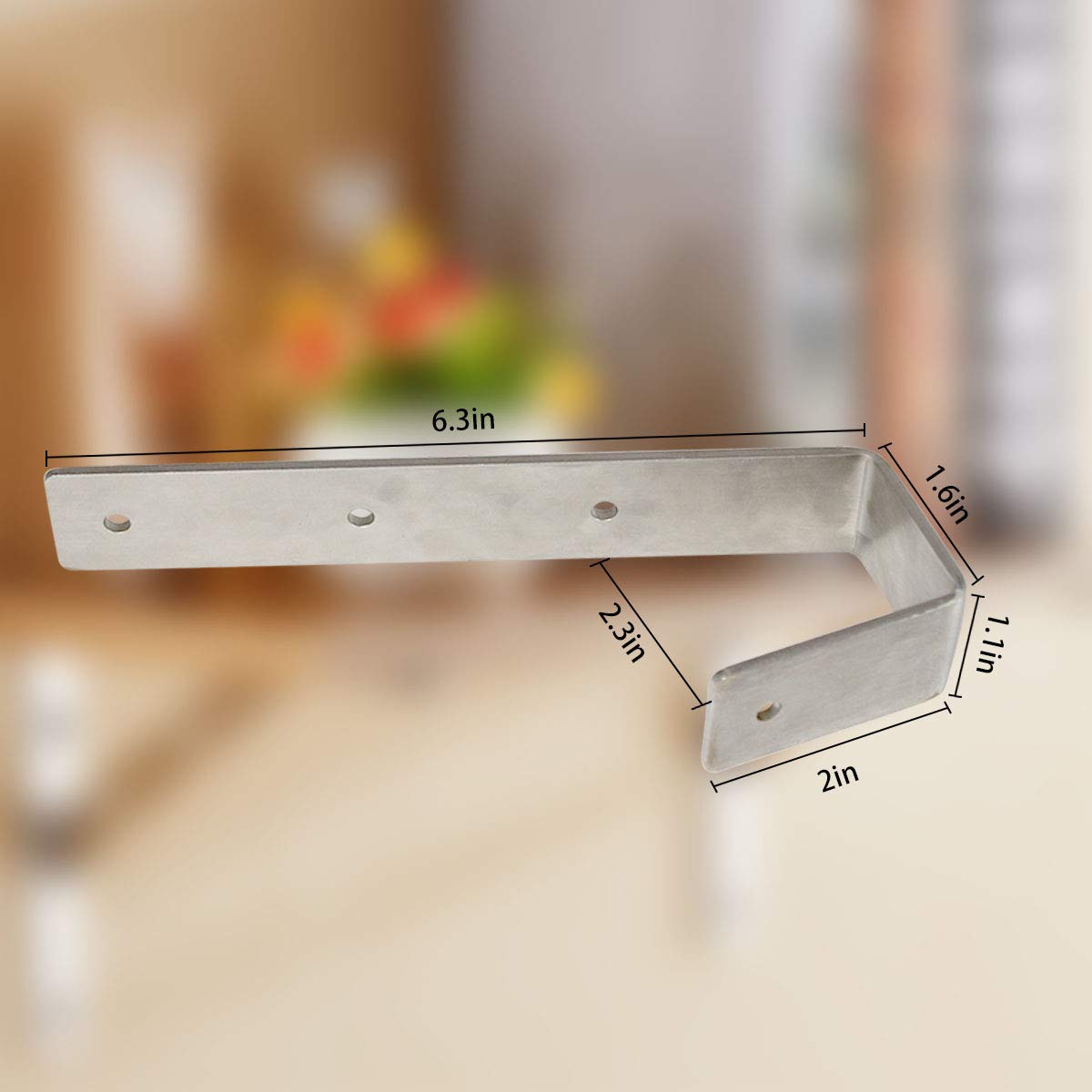 GoldPaddy Bunk Bed Ladder Hooks, Hook Hardware Heavy Duty Hook Brackets for Bed Decoration Tool,Inside Width 1.6β-2.3β x Length 6.3β,Pack of 2