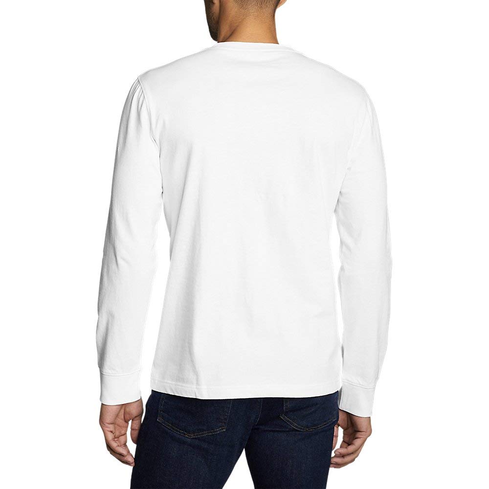 Eddie Bauer Men's Legend Wash Pro Long-Sleeve T-Shirt, White, Large