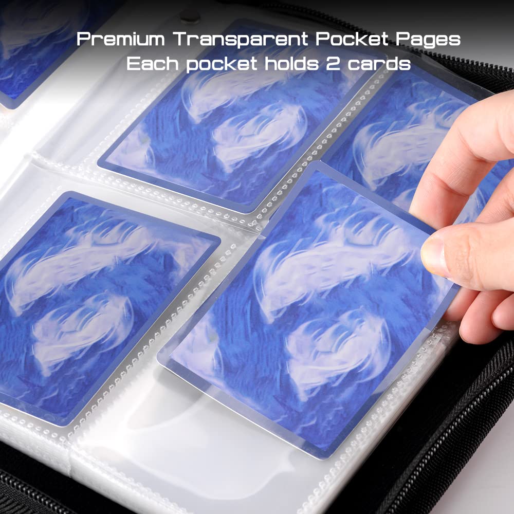 tombert 9-Pocket 720 Cards TCG Binder Compatible with PTCG, Sleeves Card Carrying Case for Baseball Cards, MTCG, etc. PKM-Big