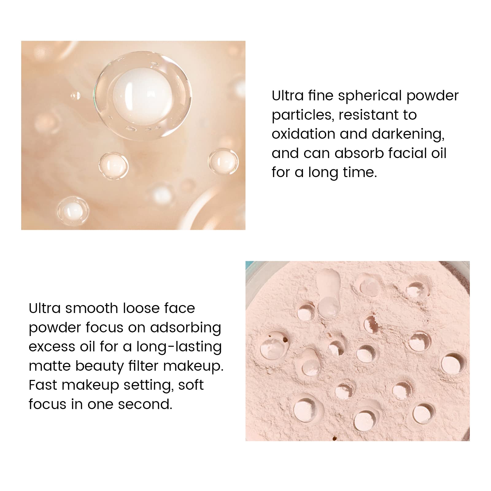 FREEORR Pink Setting Loose Face Powder, Oil Control Minimize Pore, Loose Baking Face Setting Powder Makeup, Soft Focus Make Up Setting Powder, Matte Flawless Finish,8g (02 Pink Complexion)
