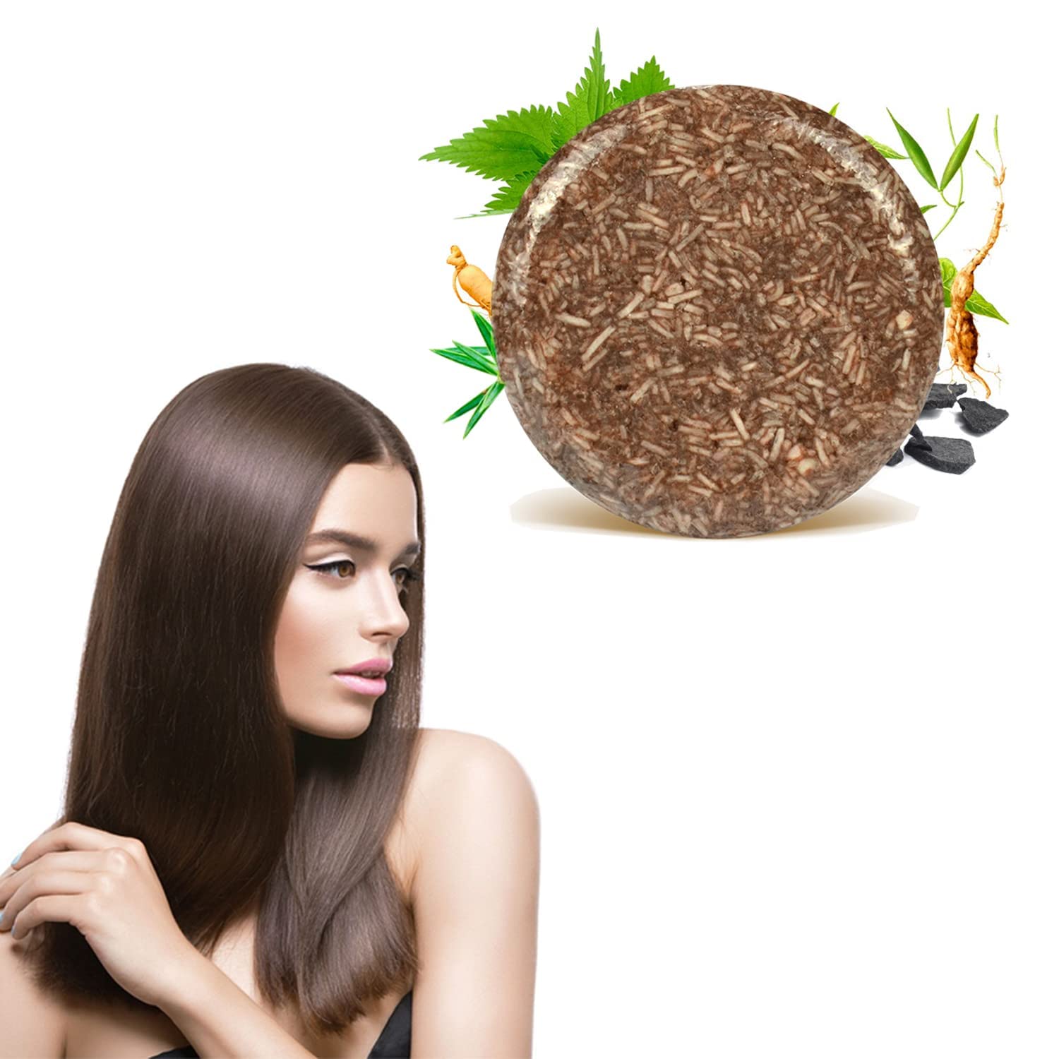 Hair Darkening Shampoo Bar (2 Pack), Natural Organic, Anti-Dandruff Shampoo And Conditioner